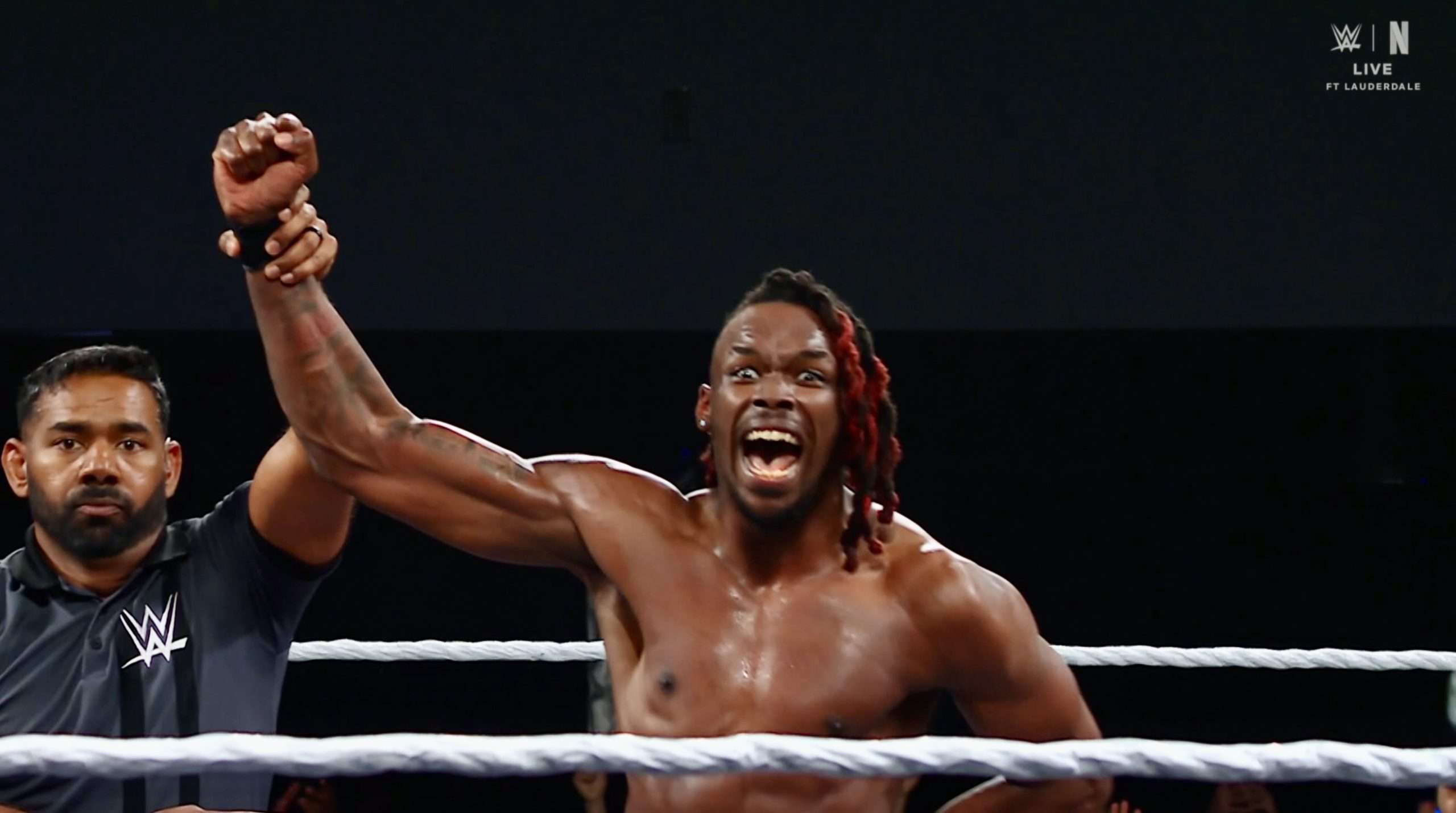 Je’Von Evans defeats Josh Briggs in NXT No Mercy opener