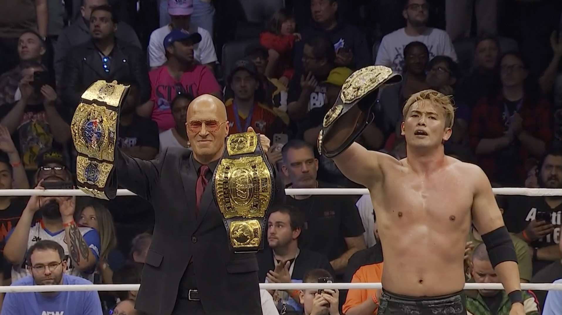 Okada retains AEW Unified Championship against Takeshita and Dorada in ...