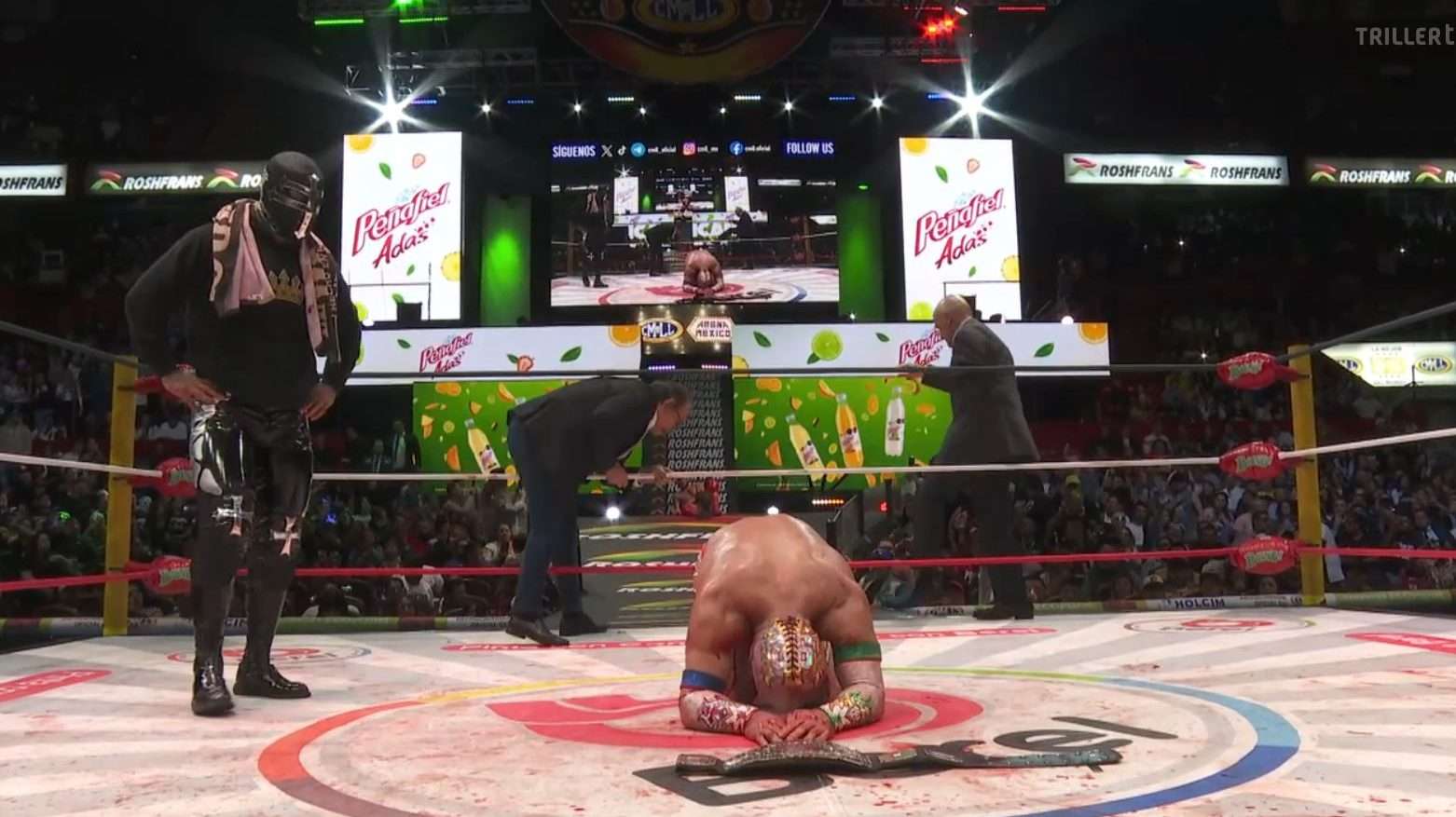 CMLL 92nd Aniversario results: Mistico dethrones MJF in bloody instant ...