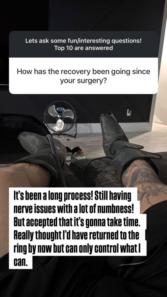 Buddy Matthews provides injury update following August surgery