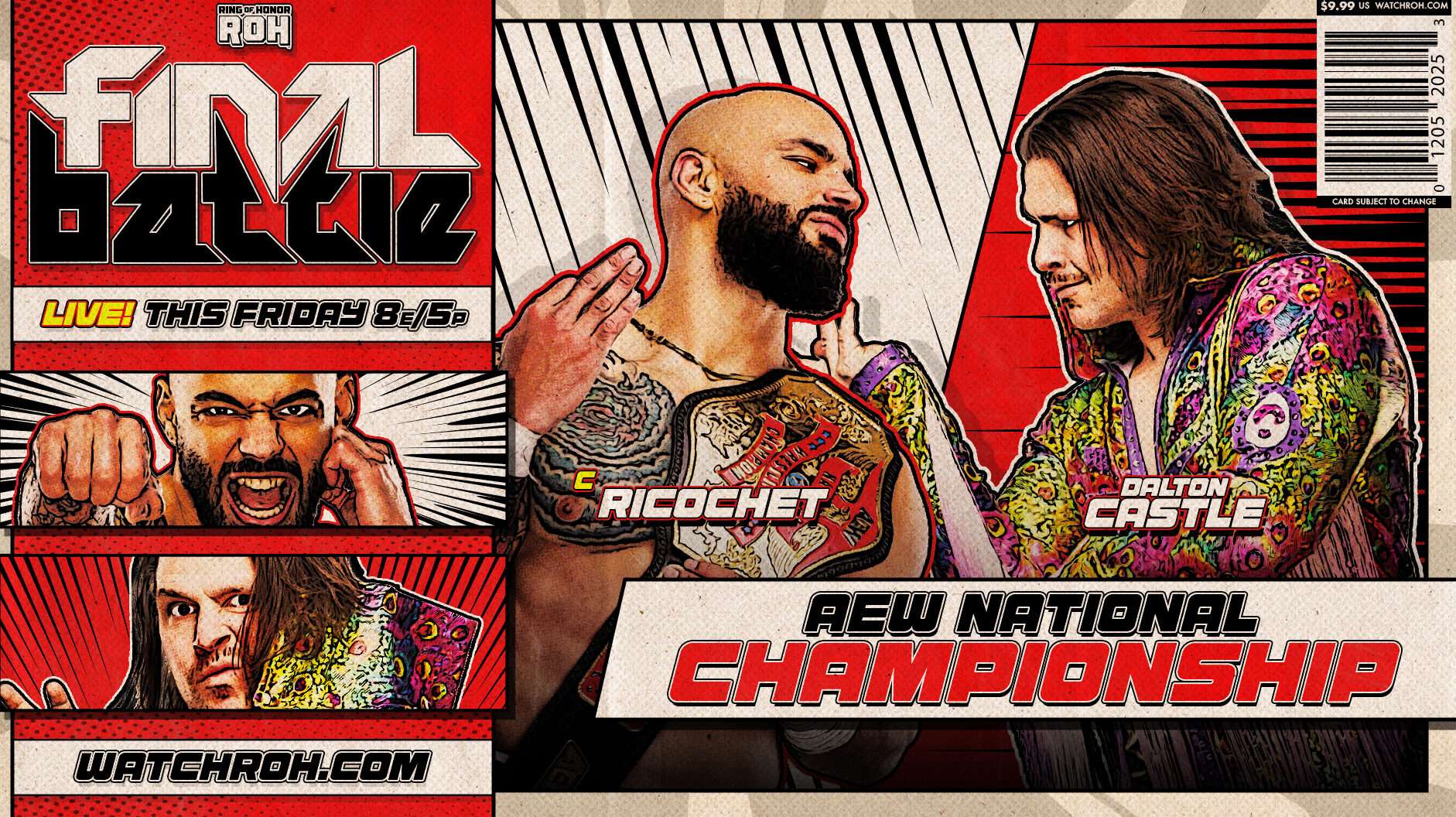 Ricochet to defend AEW National Championship against Dalton Castle at ...