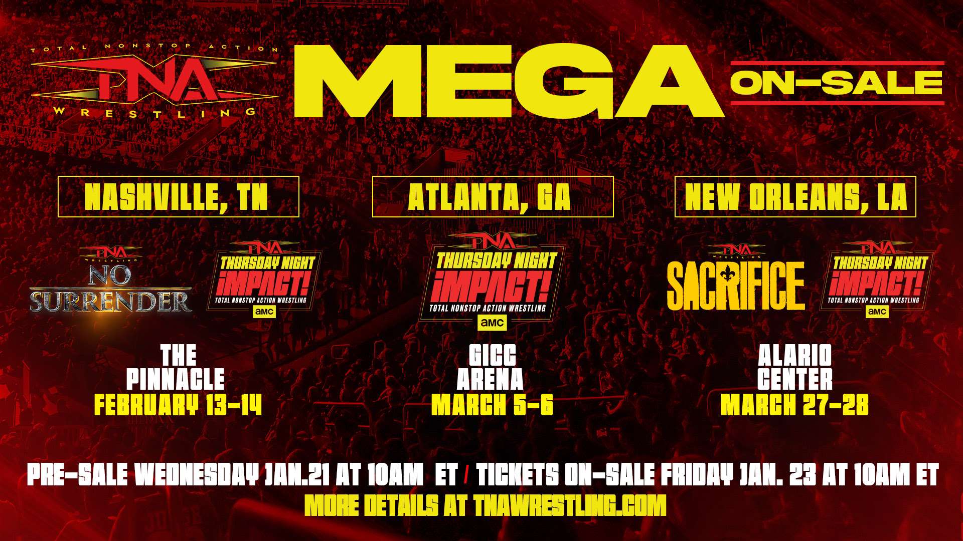 TNA adds live events including No Surrender & Sacrifice specials - POST ...